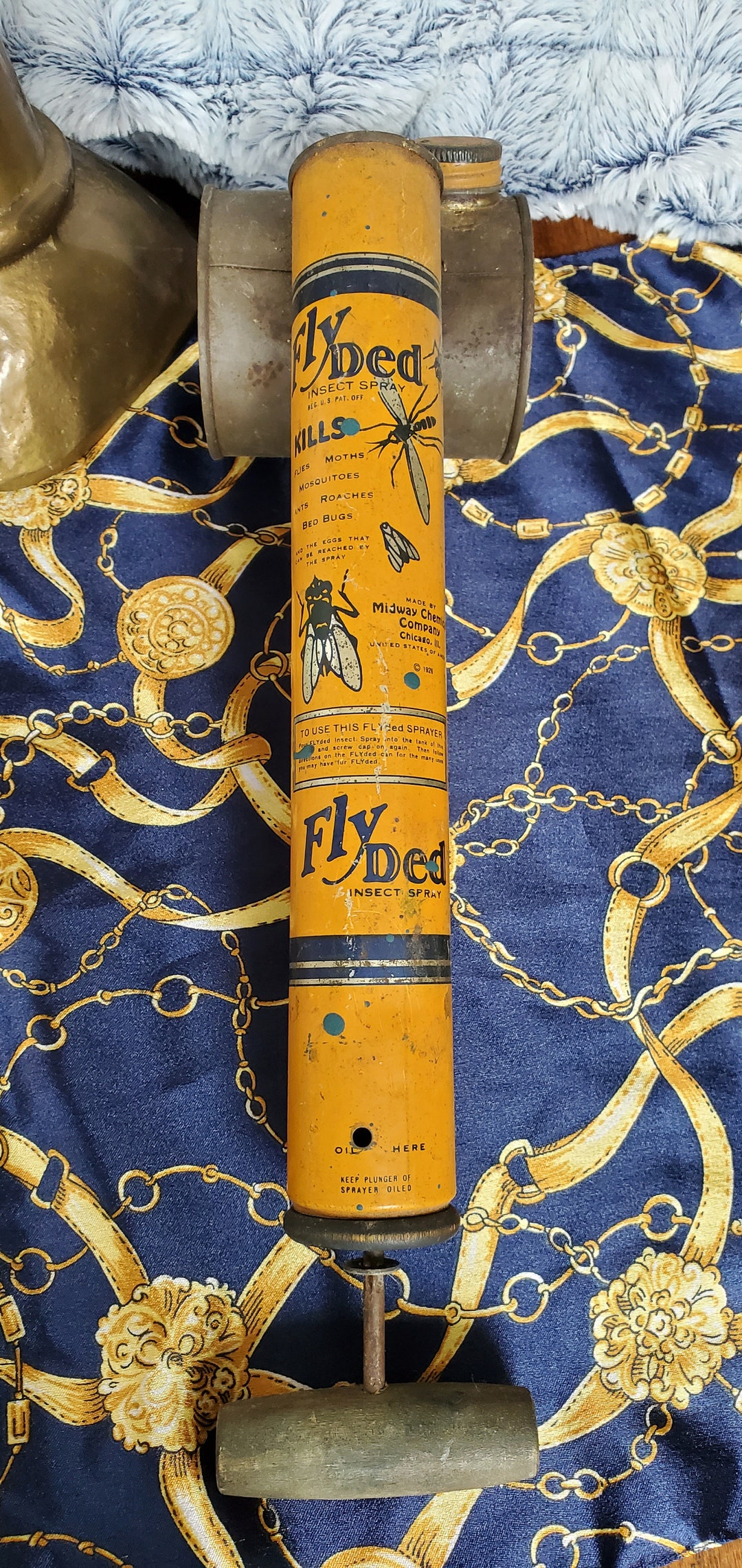 1926 Fly Ded Insect Spray Can Empty Collectible Metal Decor2 Pc - Etsy