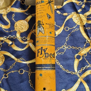 1926 Fly Ded Insect Spray Can Empty Collectible Metal Decor2 Pc - Etsy