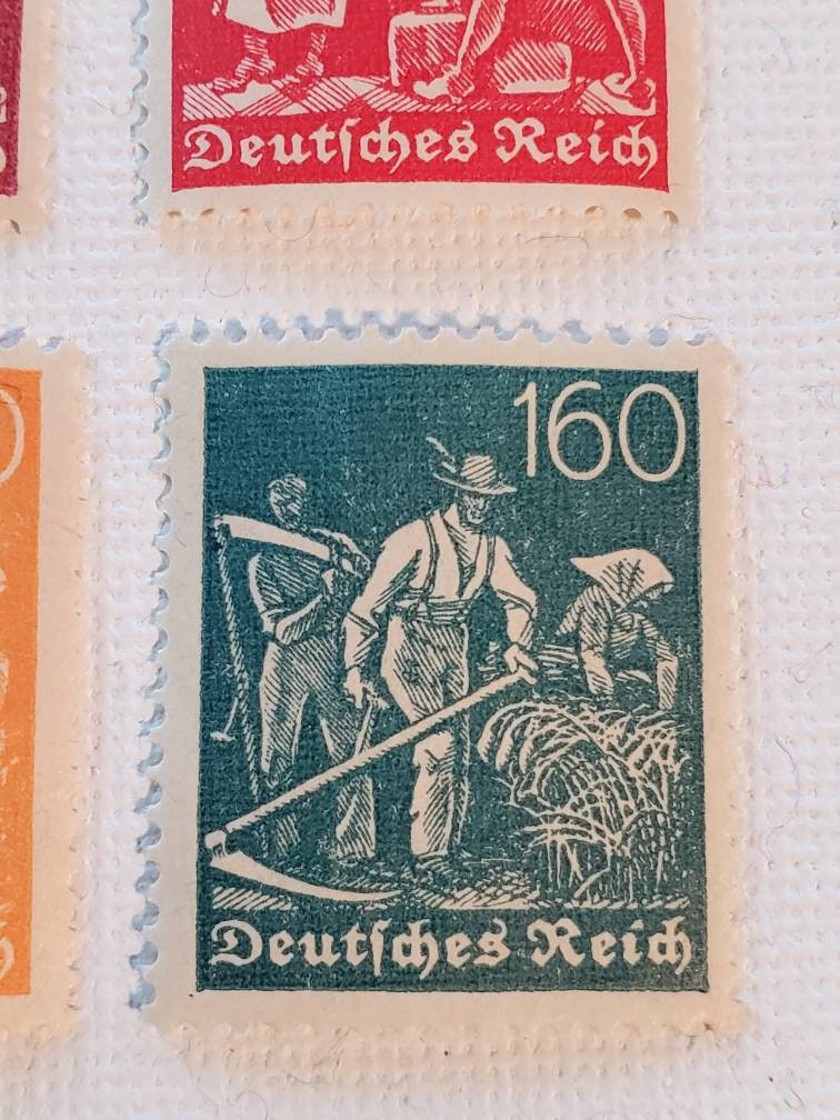 1920s Germany Deutsches Reich Weimer Republic Workers Stamps Shiny OG ...