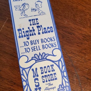 Vintage MSU Book Store Book Mark - Etsy
