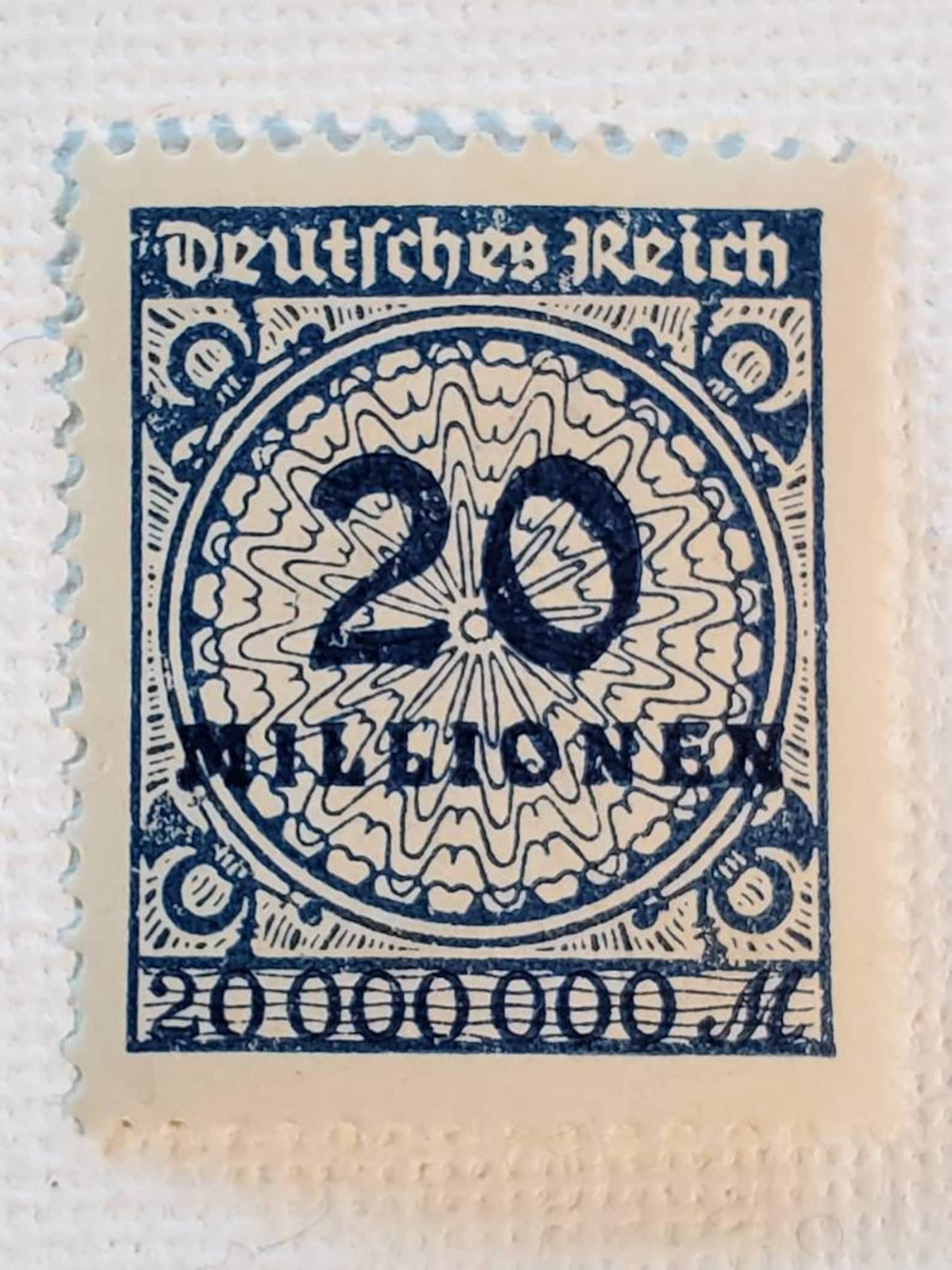 1920's Germany 6 Stamps Shiny OG Unhinged Millionen - Etsy