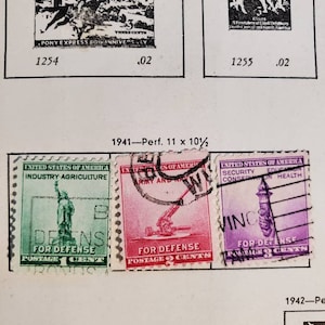 1941 for Defense US Postage Stamp Trio Lot - Etsy
