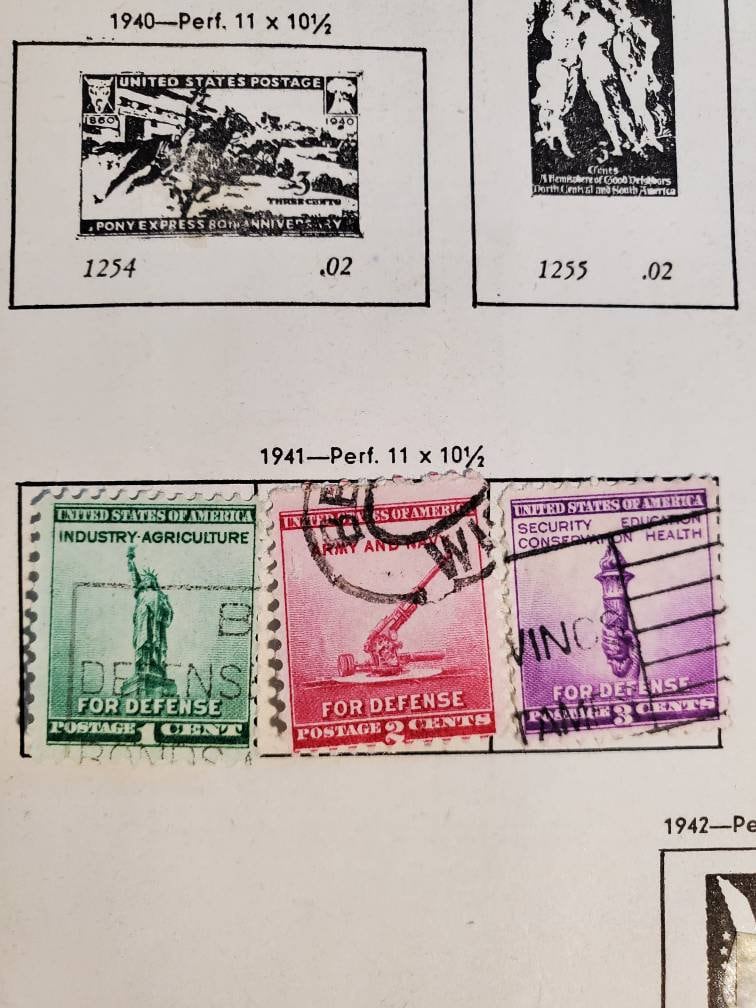 1941 for Defense US Postage Stamp Trio Lot - Etsy