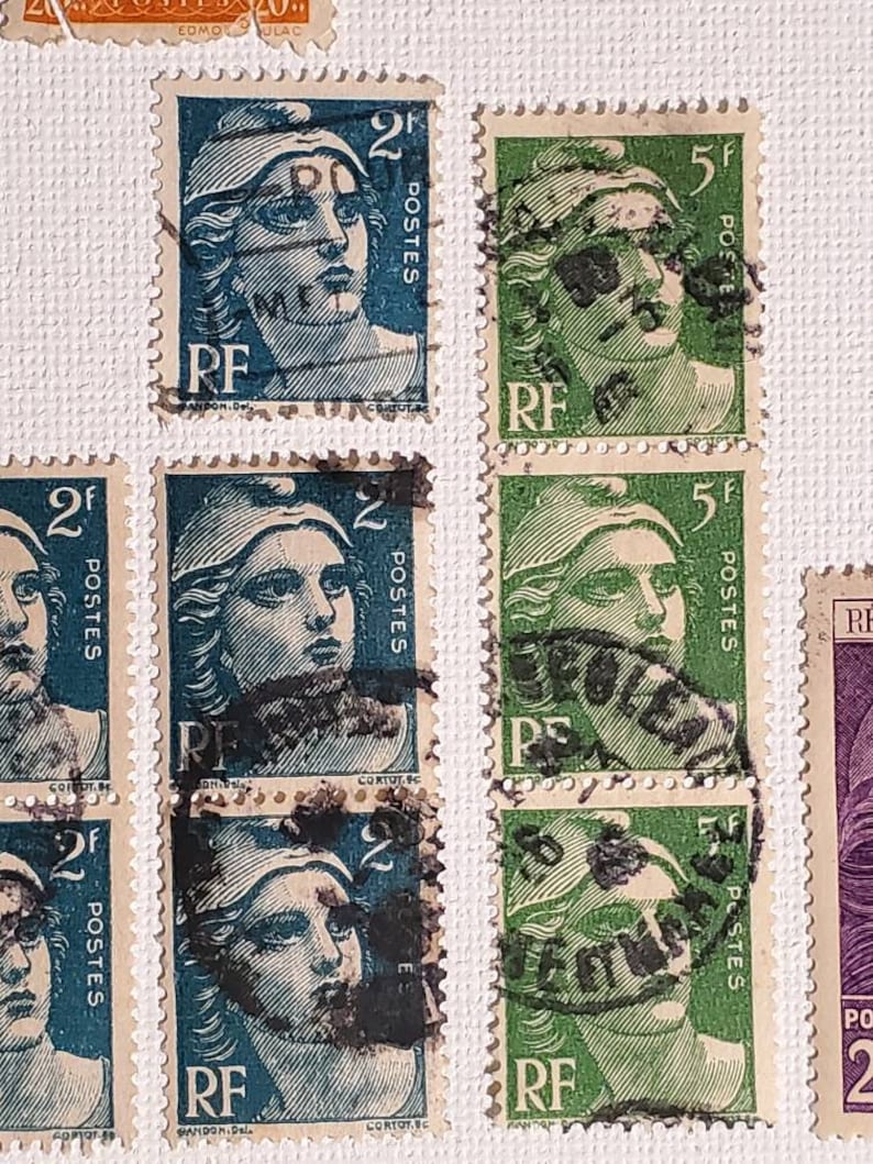1940's France Marianne Type Postage Stamps Lot of 16 - Etsy