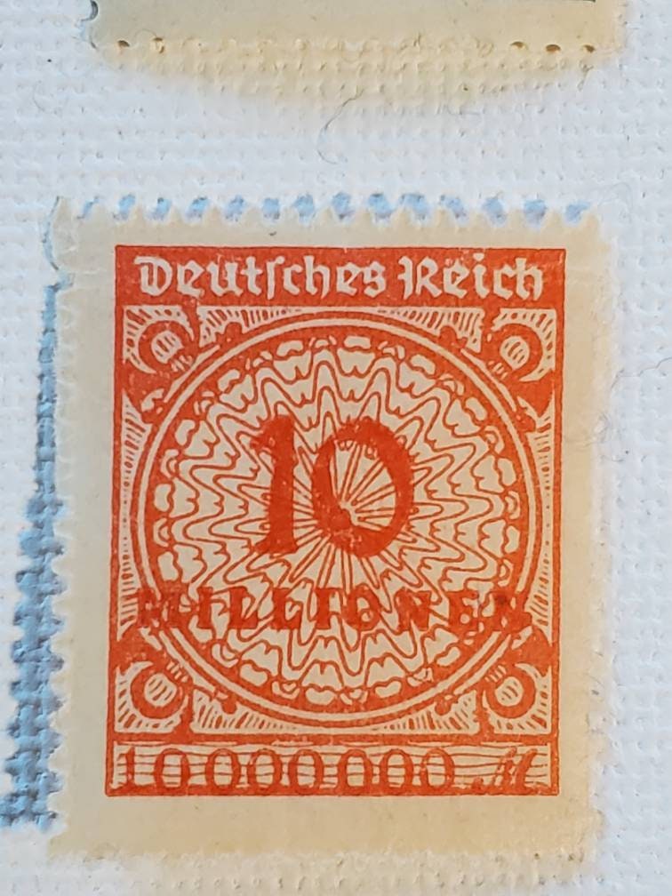 1920's Germany 6 Stamps Shiny OG Unhinged Unused Millionen - Etsy