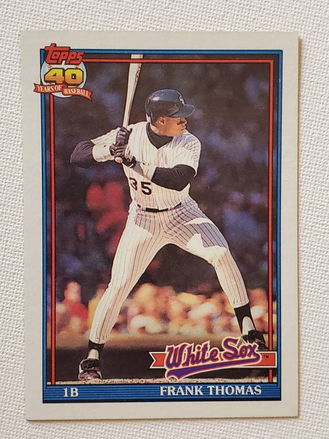 1991 Topps (40 Years of Baseball) White Sox Frank Thomas 1B Topps 79 - Etsy
