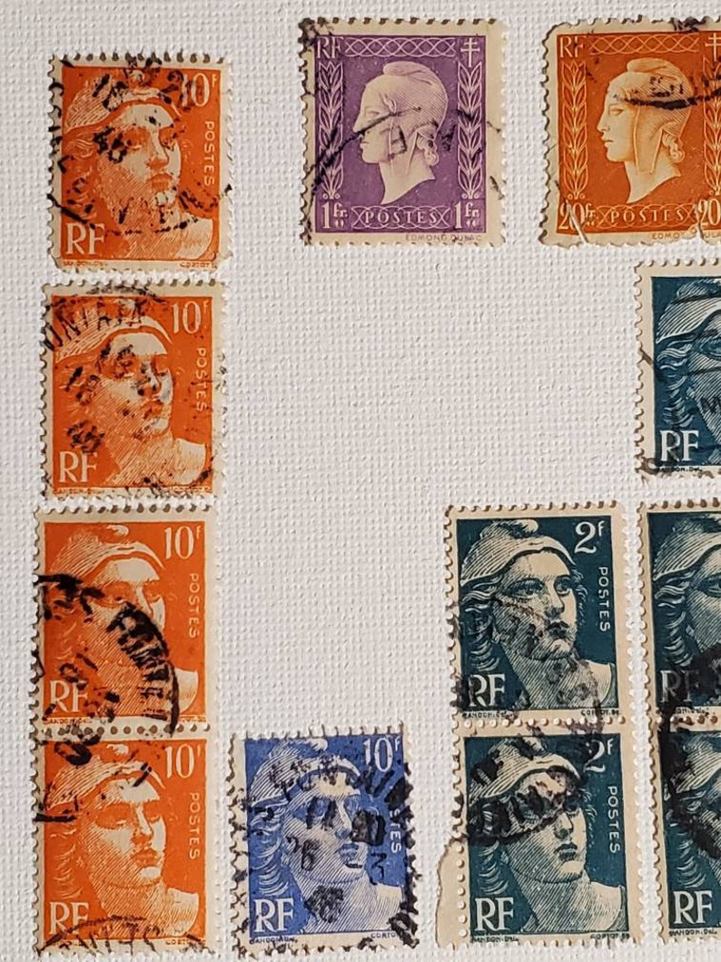 1940's France Marianne Type Postage Stamps Lot of 16 - Etsy