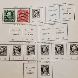 George Washington Green 1c Stamp and Red 2c Stamp - Etsy