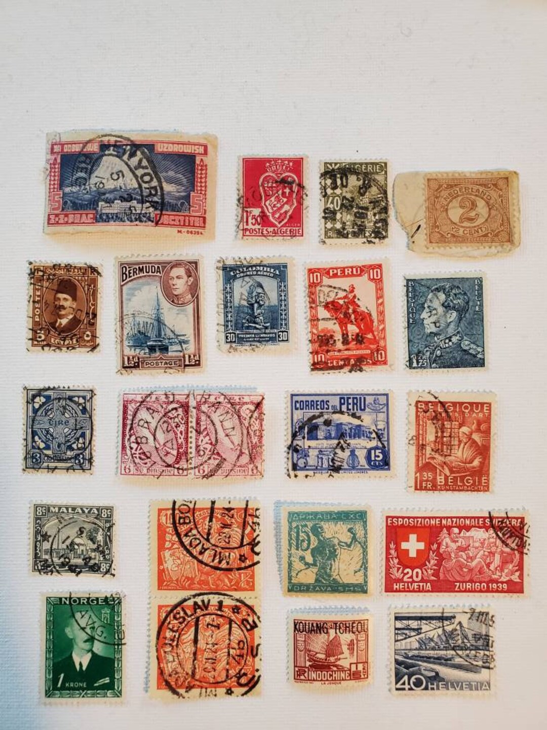 22 Used Postage Stamps Variety - Etsy
