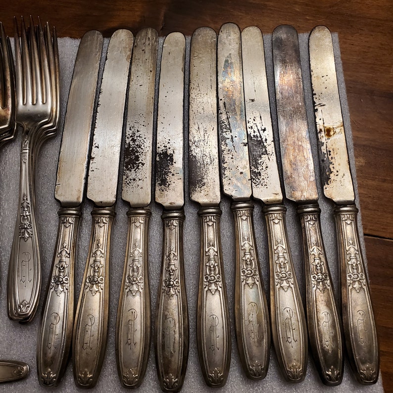Rogers Bros 1847 Ambassador Pattern Silverplate Flatware 25 Pcs ...