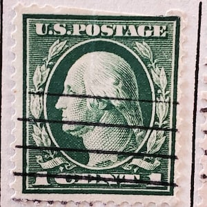 George Washington Green 1c Stamp and Red 2c Stamp - Etsy