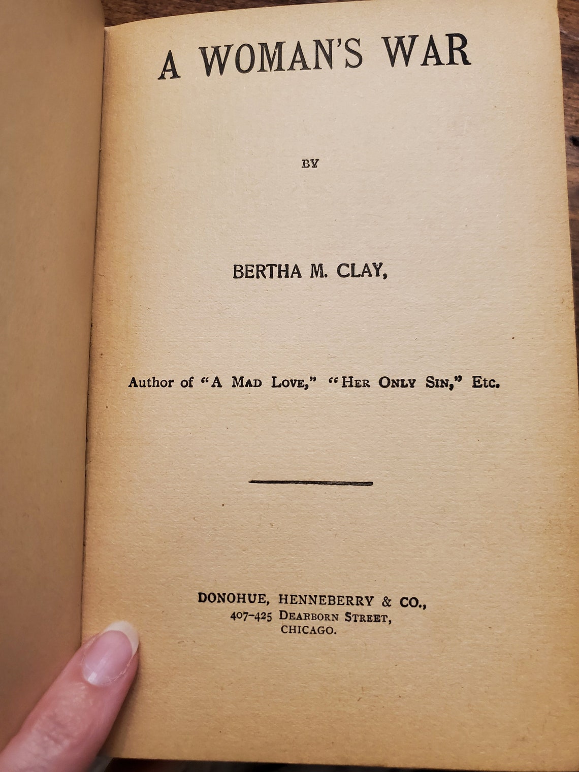 A Woman's War Bertha M. Clay - Etsy