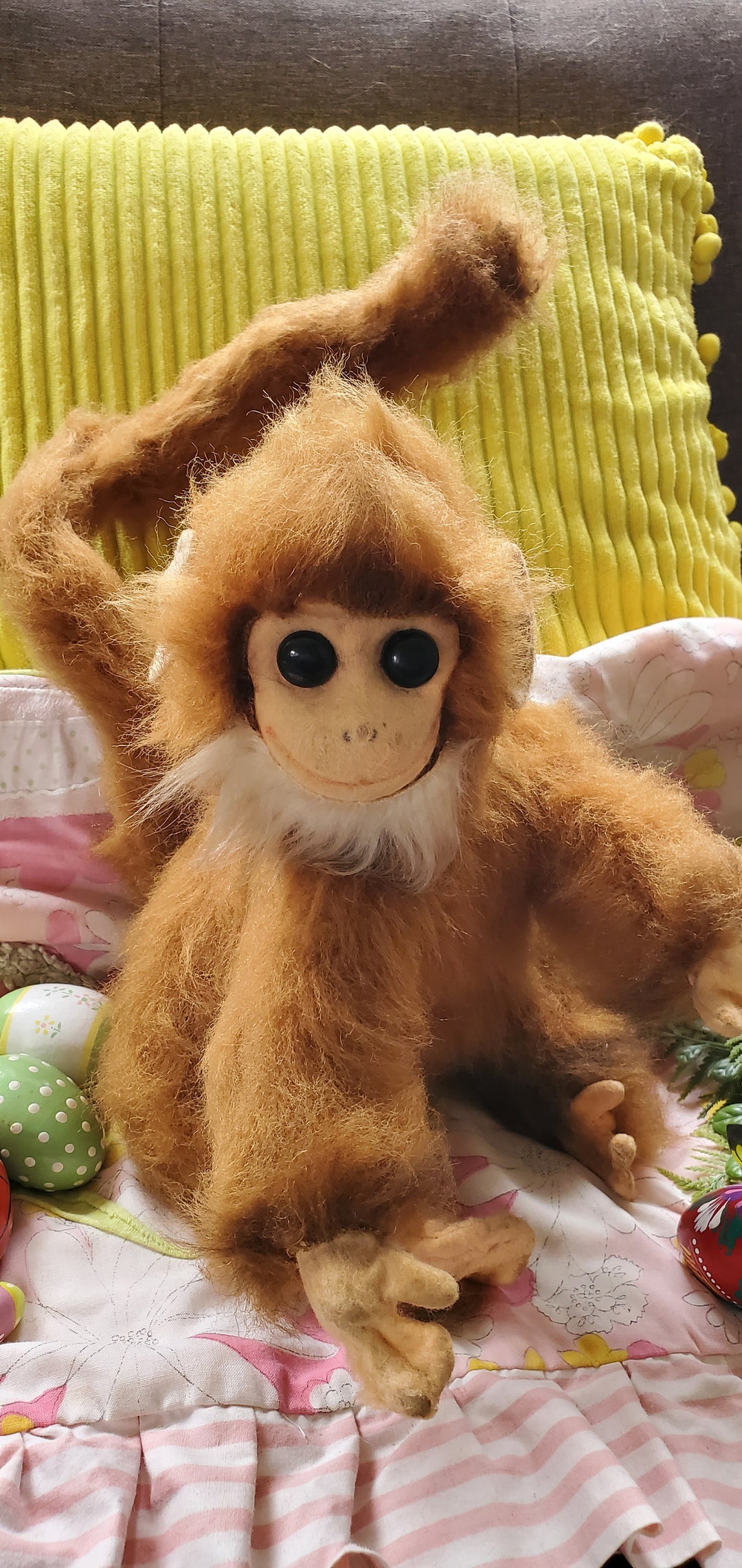 Vintage Herman Pecker & Co Posable Monkey Plushie Stuffed Animal - Etsy