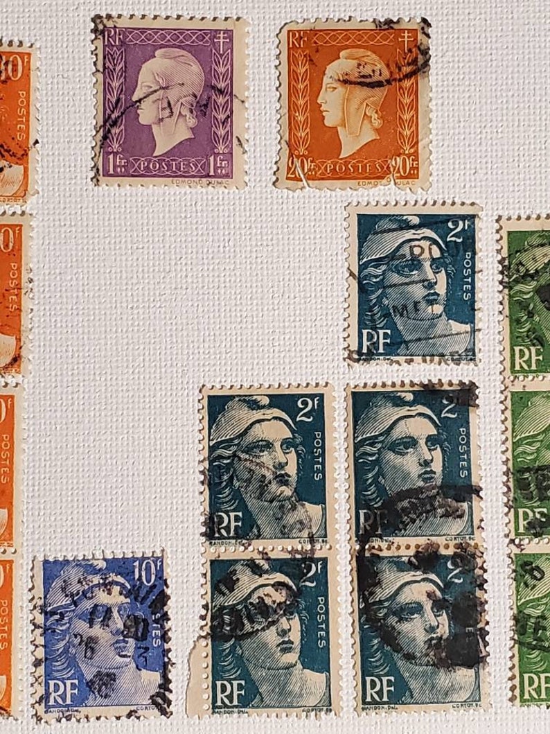 1940's France Marianne Type Postage Stamps Lot of 16 - Etsy