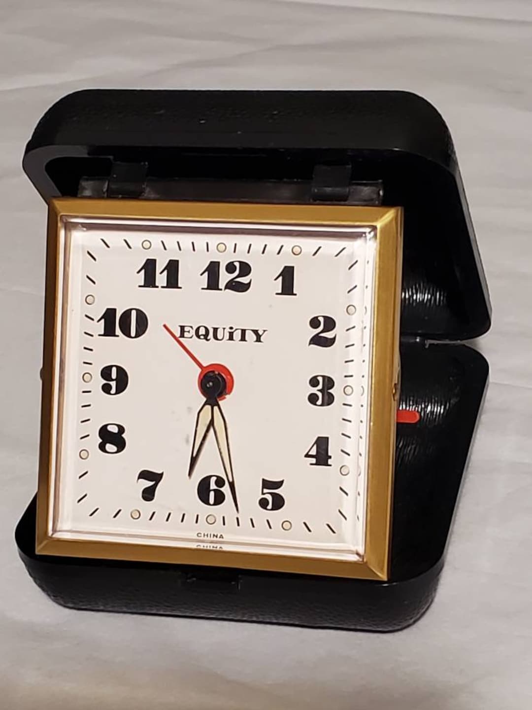 Vintage Glow in the Dark Equity Portable Wind up Alarm Clock Mechanical ...