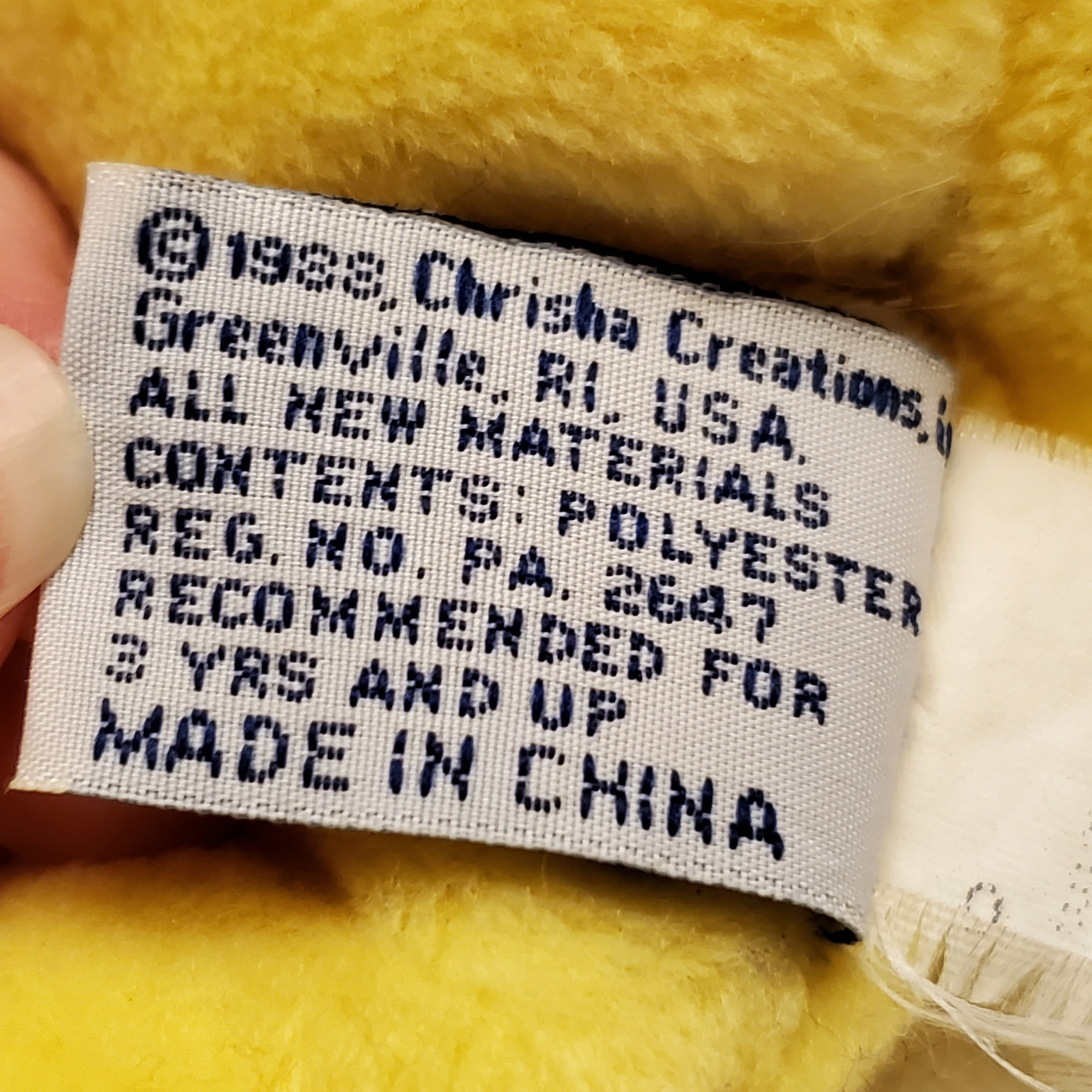 1988 Chrisha Creations Playful Plush Yellow Smiling Beanie - Etsy