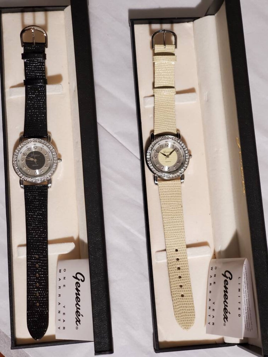 2 Genevex Quartz Watches NOS in Cases - Etsy