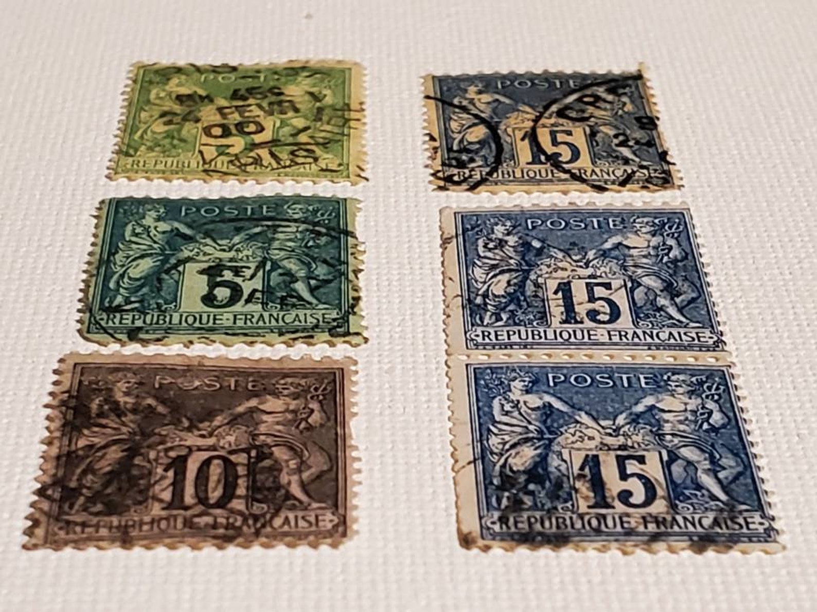 1800's France Mail Poste Republic of France 6 Stamps - Etsy