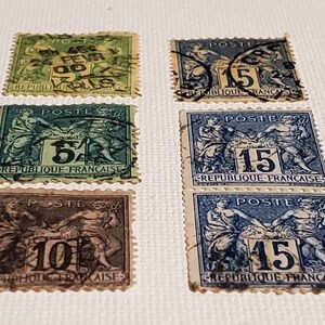 1800's France Mail Poste Republic of France 6 Stamps - Etsy