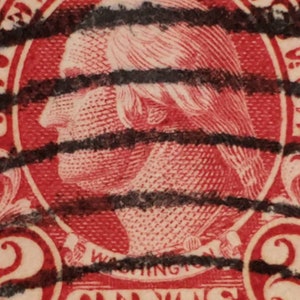 George Washington Red 2c US Postage Stamp - Etsy