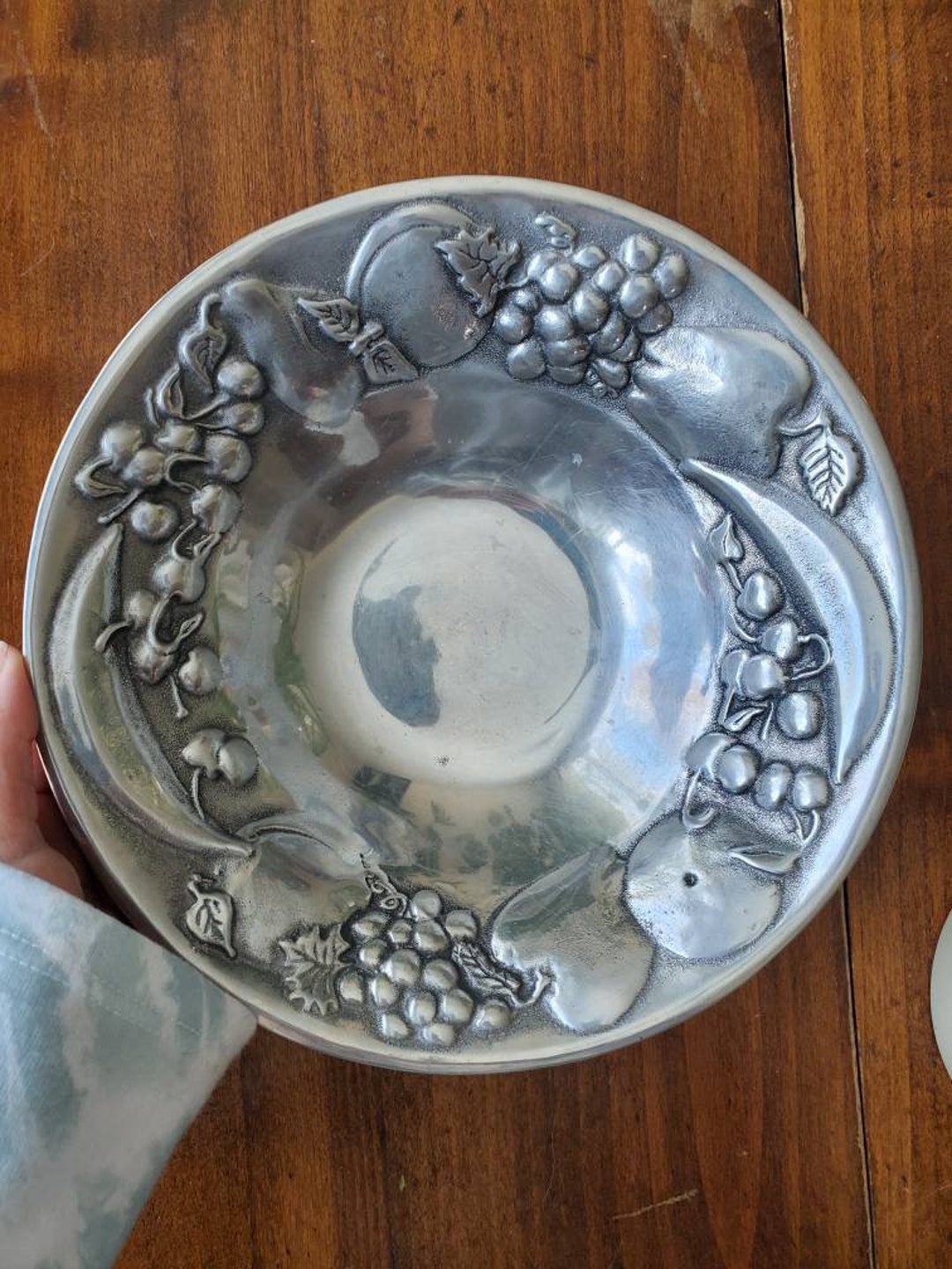Pewter Wilton Fruit Serving Bowl Vintage With Original Stickers - Etsy