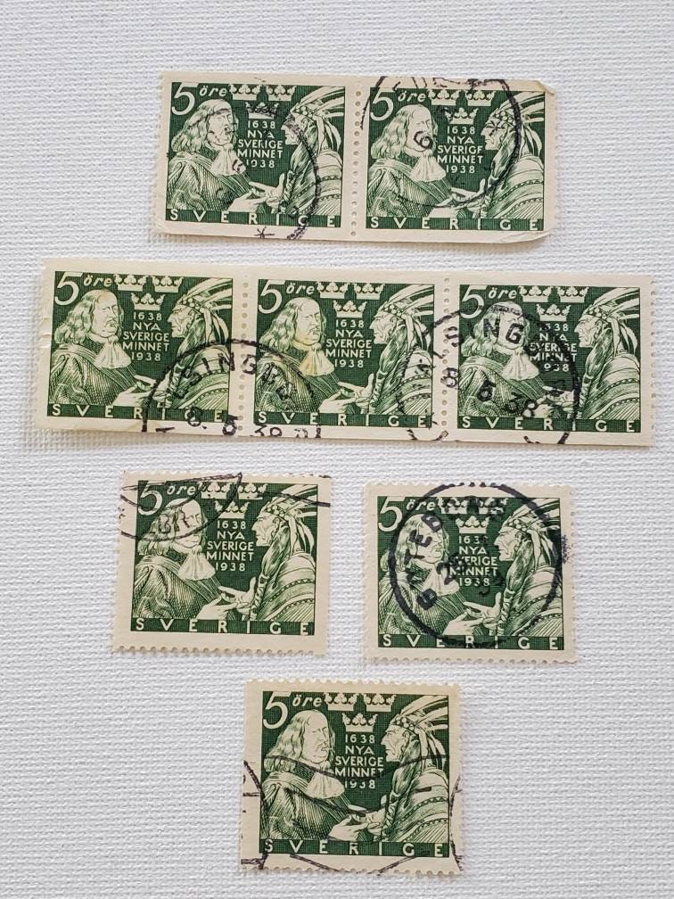 1938 Sweden 5 Ore Used Postage Stamps Sverige Green Governor - Etsy