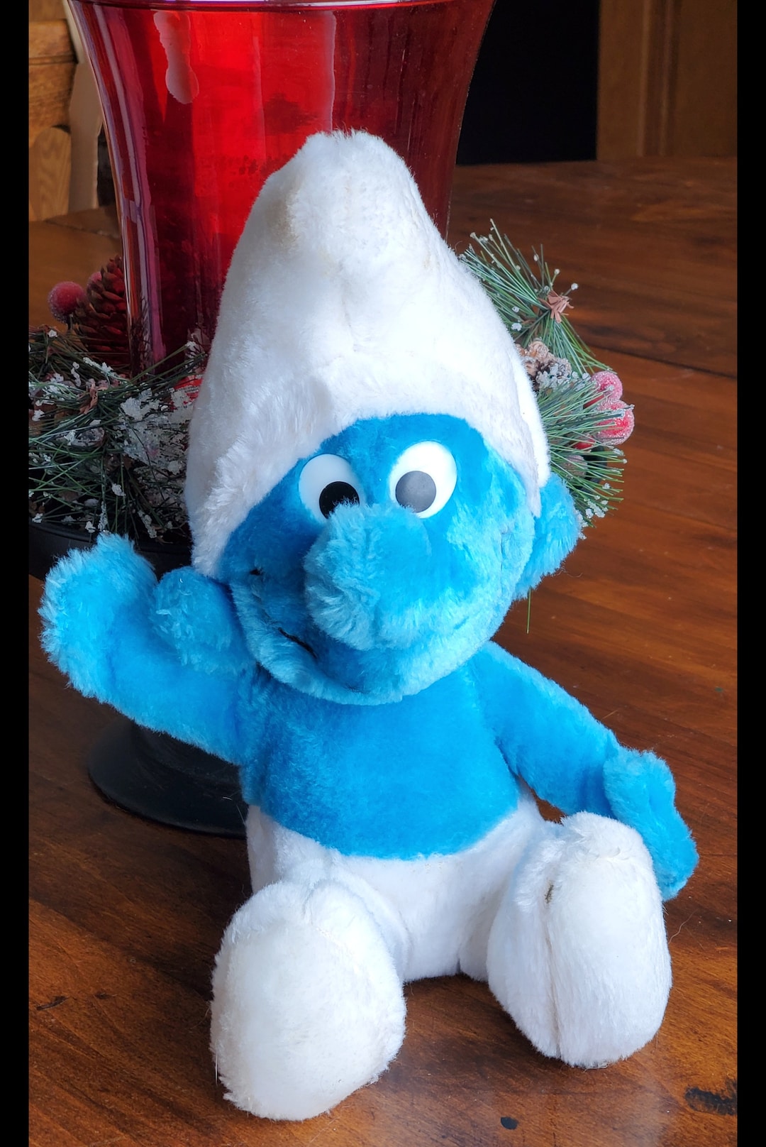 1979 Smurf Stuffed Animal Plush Wallace Berrie Shredded Nutshells 11 ...