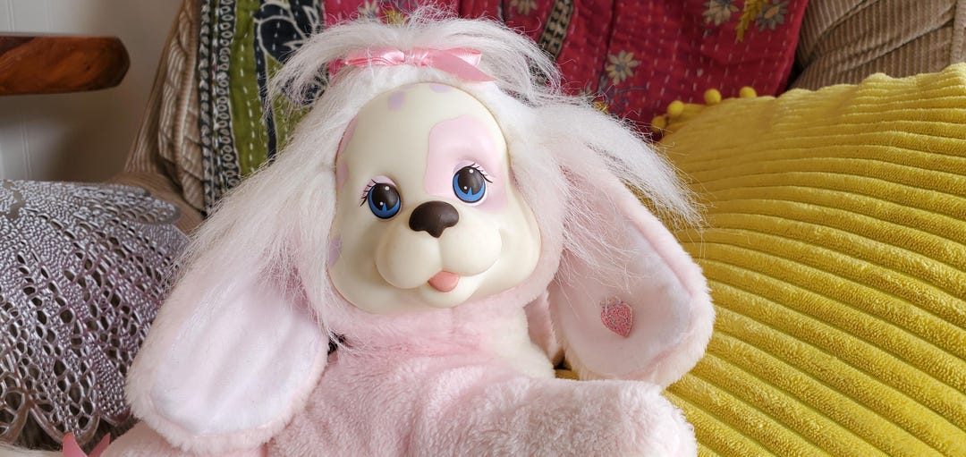 Vintage Puppy Surprise 1991 Hasbro Pink & White Stuffed Animal - Etsy