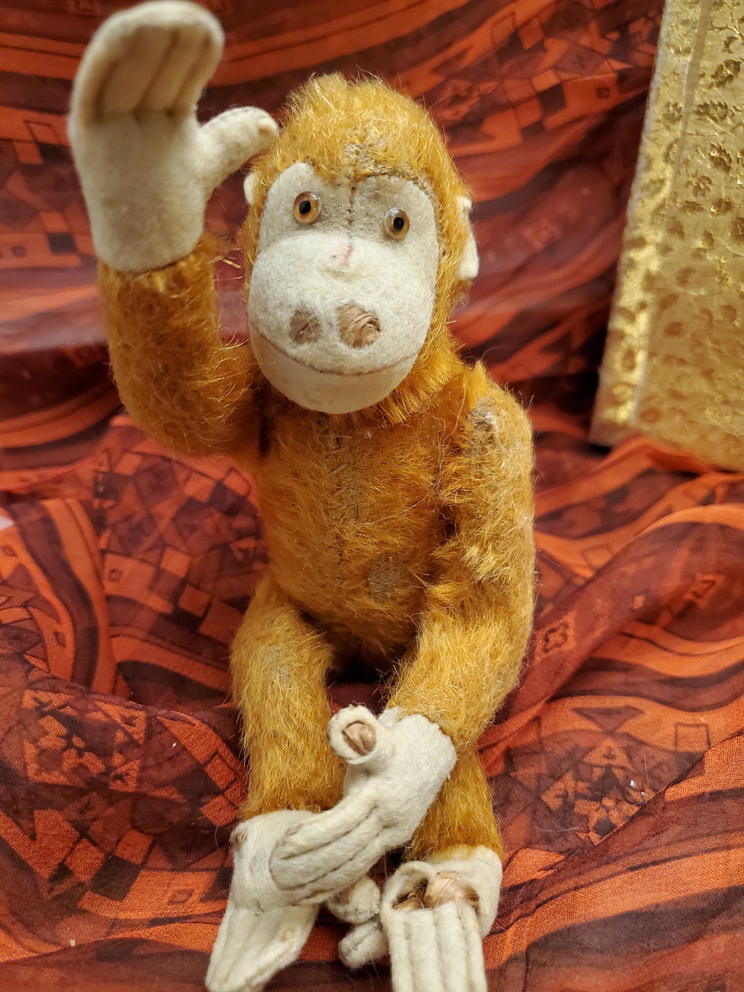 Mohair & Felt Jointed 6" Ape Stuffed Animal - Etsy