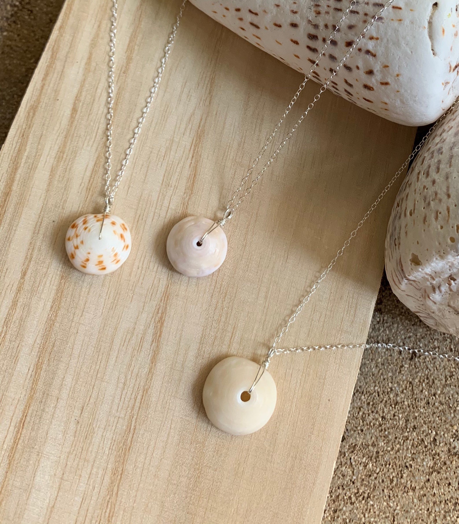Puka Shell Necklace Sterling Silver, Hawaii Puka Shell Necklace, White ...