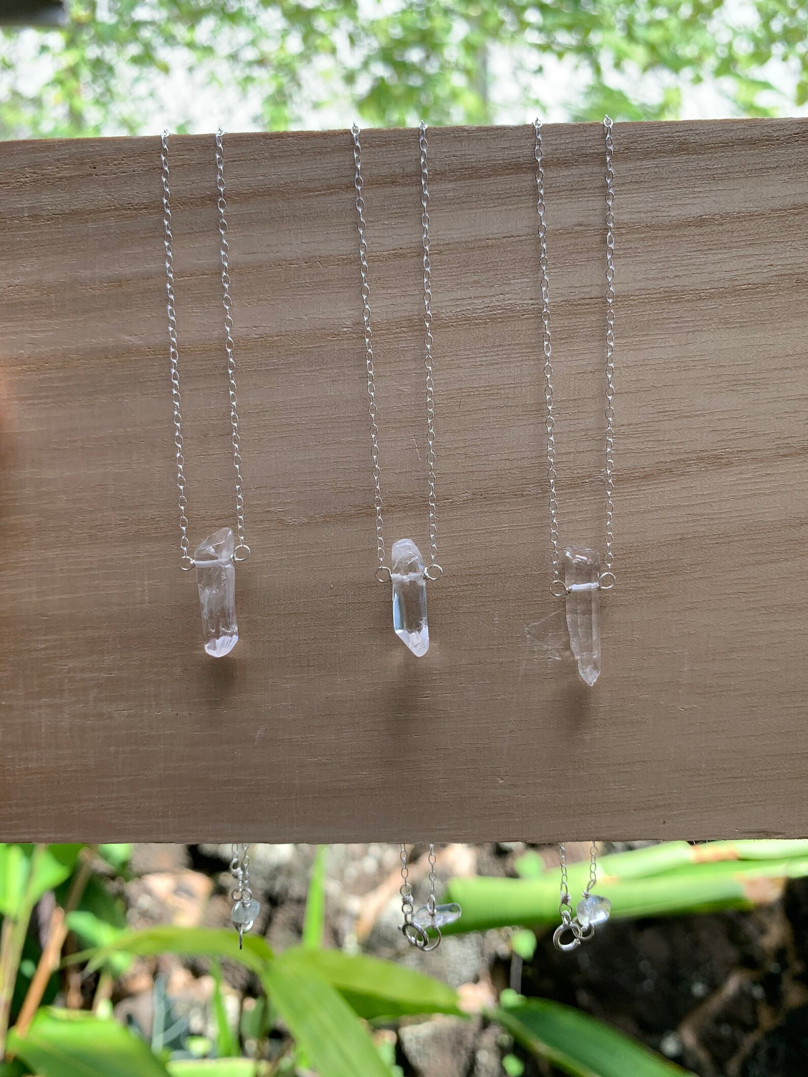Raw Clear Quartz Crystal Point Pendant, Sterling Silver Crystal ...