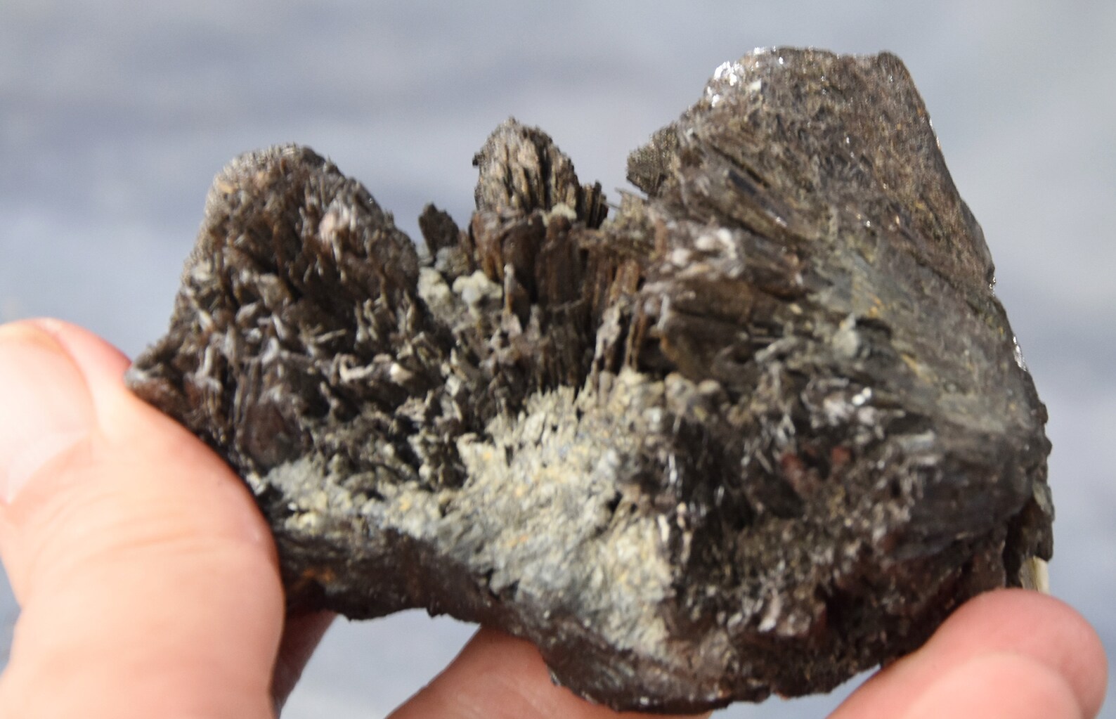 104xx RARE GOETHITE Crystal Silver Spray Pocket Colorado LRG 3.5 ...