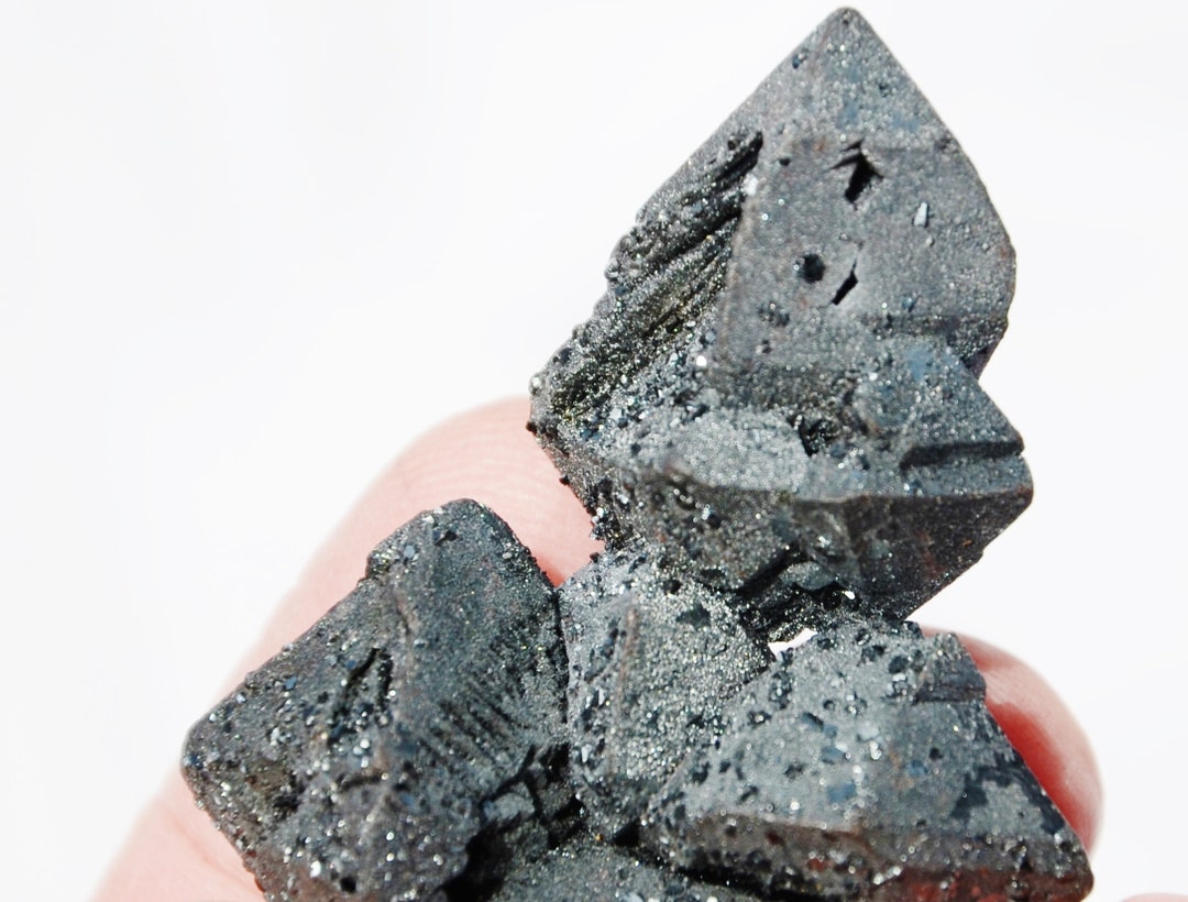 129xx RARE COMBO Mineral 5cm Hematite Pseudomorph After Magnetite Large ...