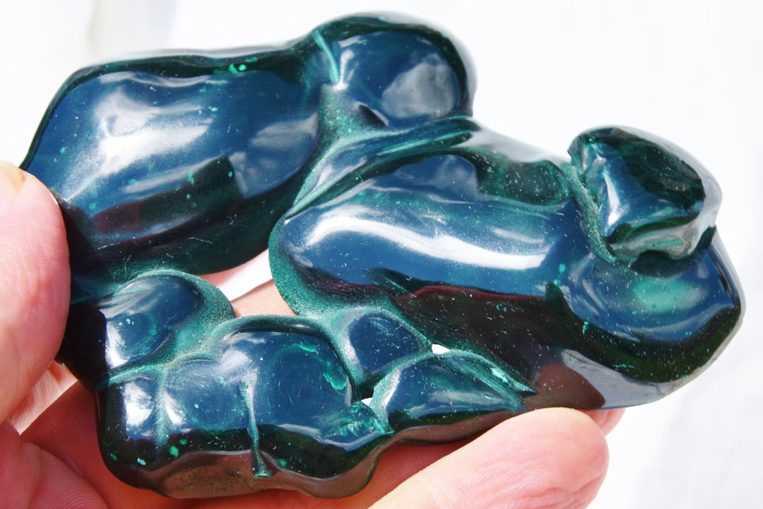 4243xx Beautiful Large Bullseye Malachite Freeform With Orbs Crystal ...