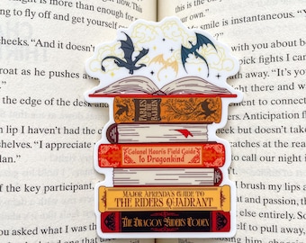 Fourth Wing Book Stack Sticker, Fourth Wing, Bookish Sticker, Kindle ...