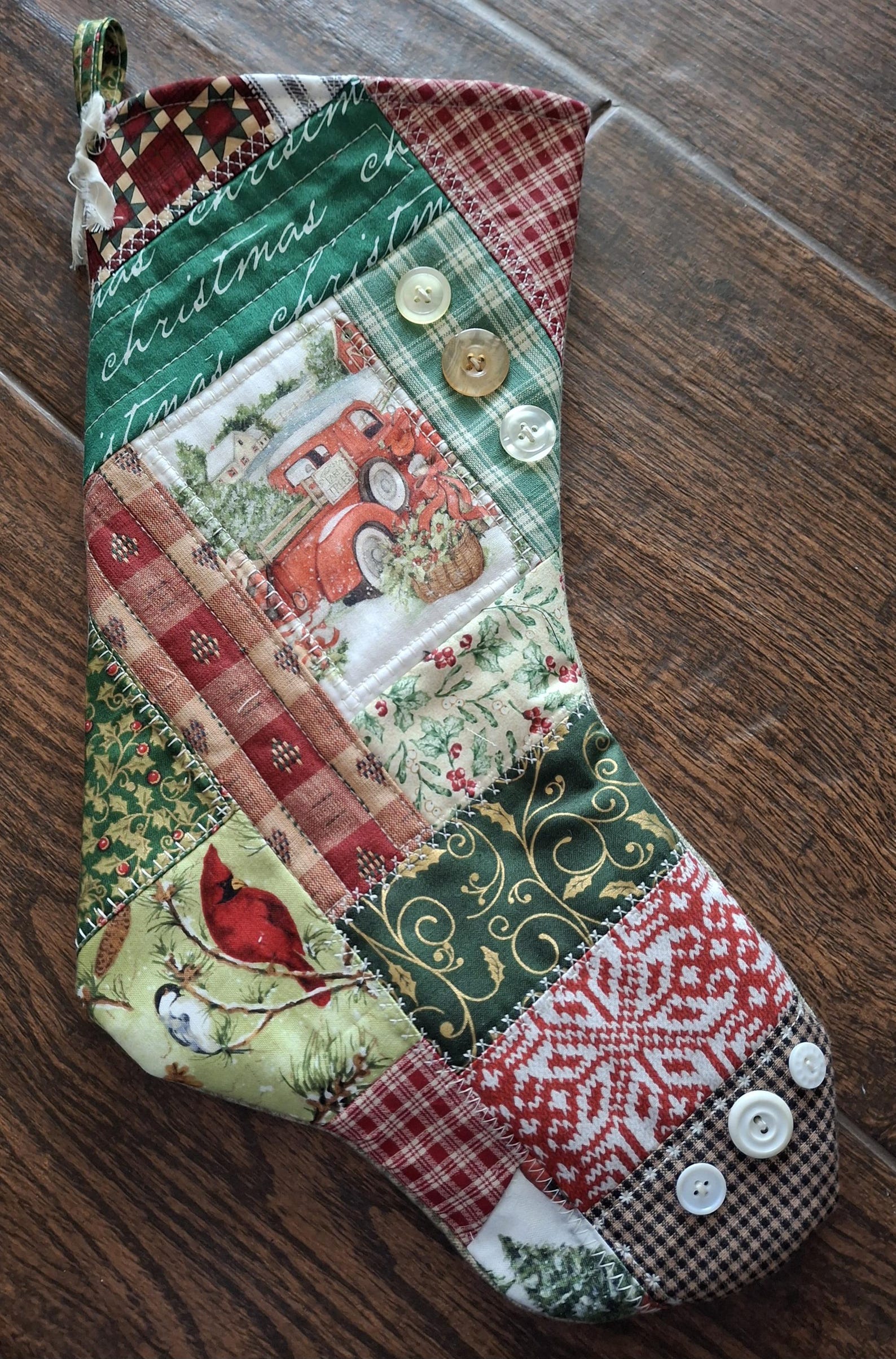 Farm House Scrappy Style Stockingfree SHIPPING - Etsy