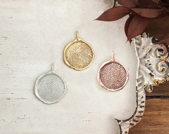 Gold Fingerprint Jewelry | Etsy