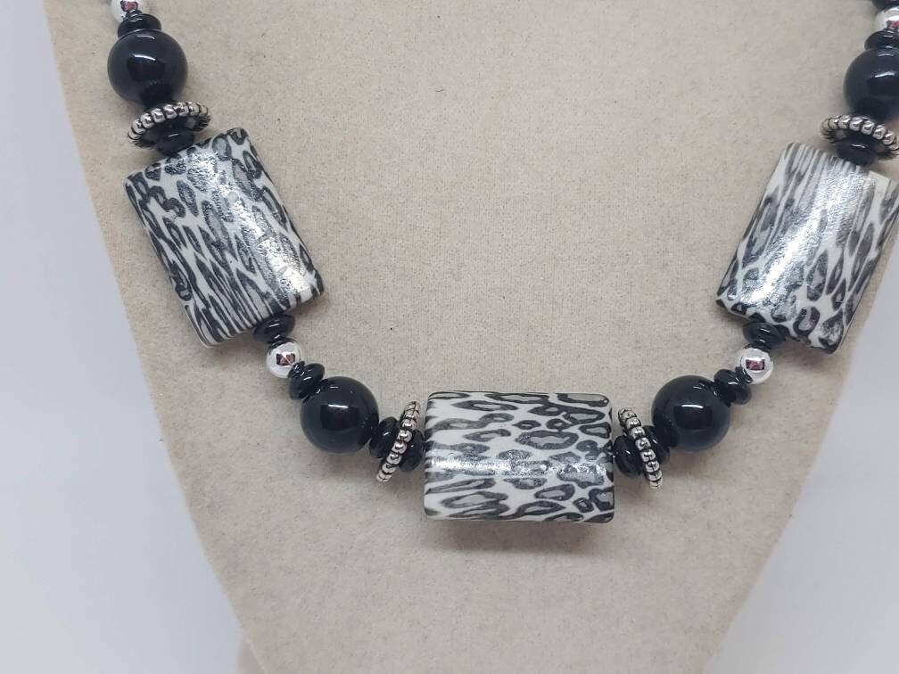 Leopard Necklace - Long Necklace - One of A Kind Necklace - Statement ...