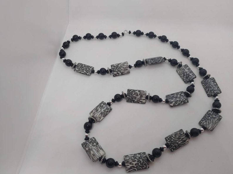 Leopard Necklace - Long Necklace - One of A Kind Necklace - Statement ...
