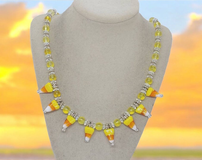 Candy Corn Necklace - Candy Necklace - One of A Kind Necklace ...