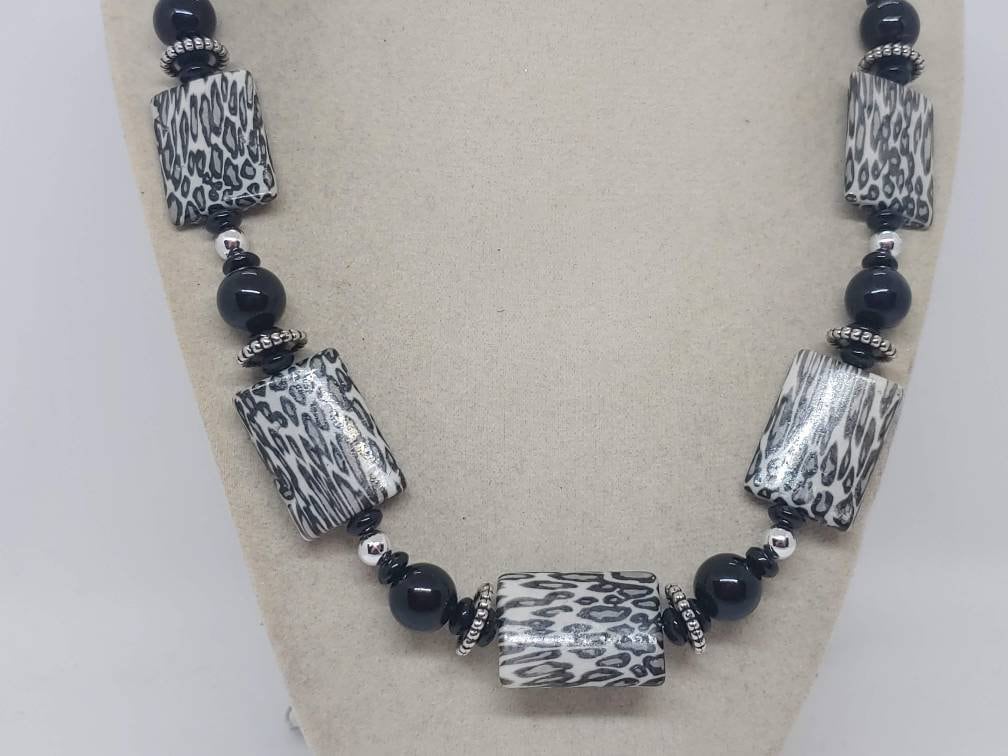 Leopard Necklace - Long Necklace - One of A Kind Necklace - Statement ...