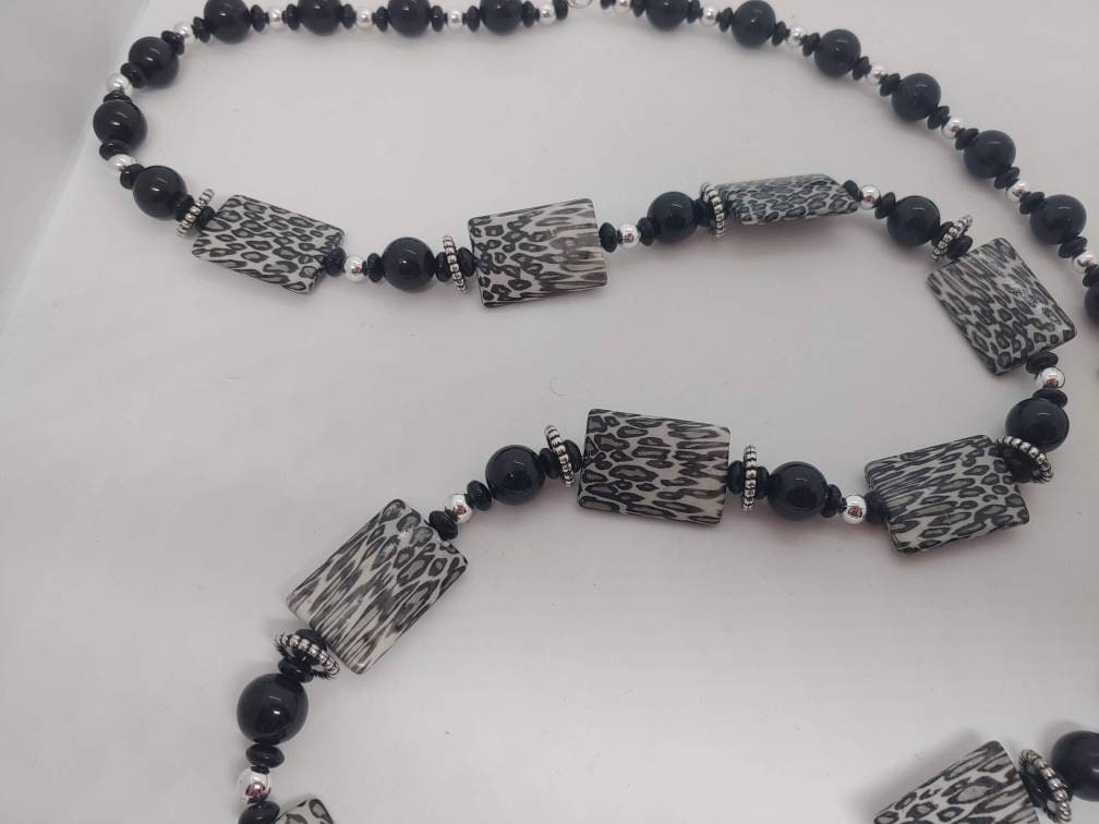 Leopard Necklace - Long Necklace - One of A Kind Necklace - Statement ...