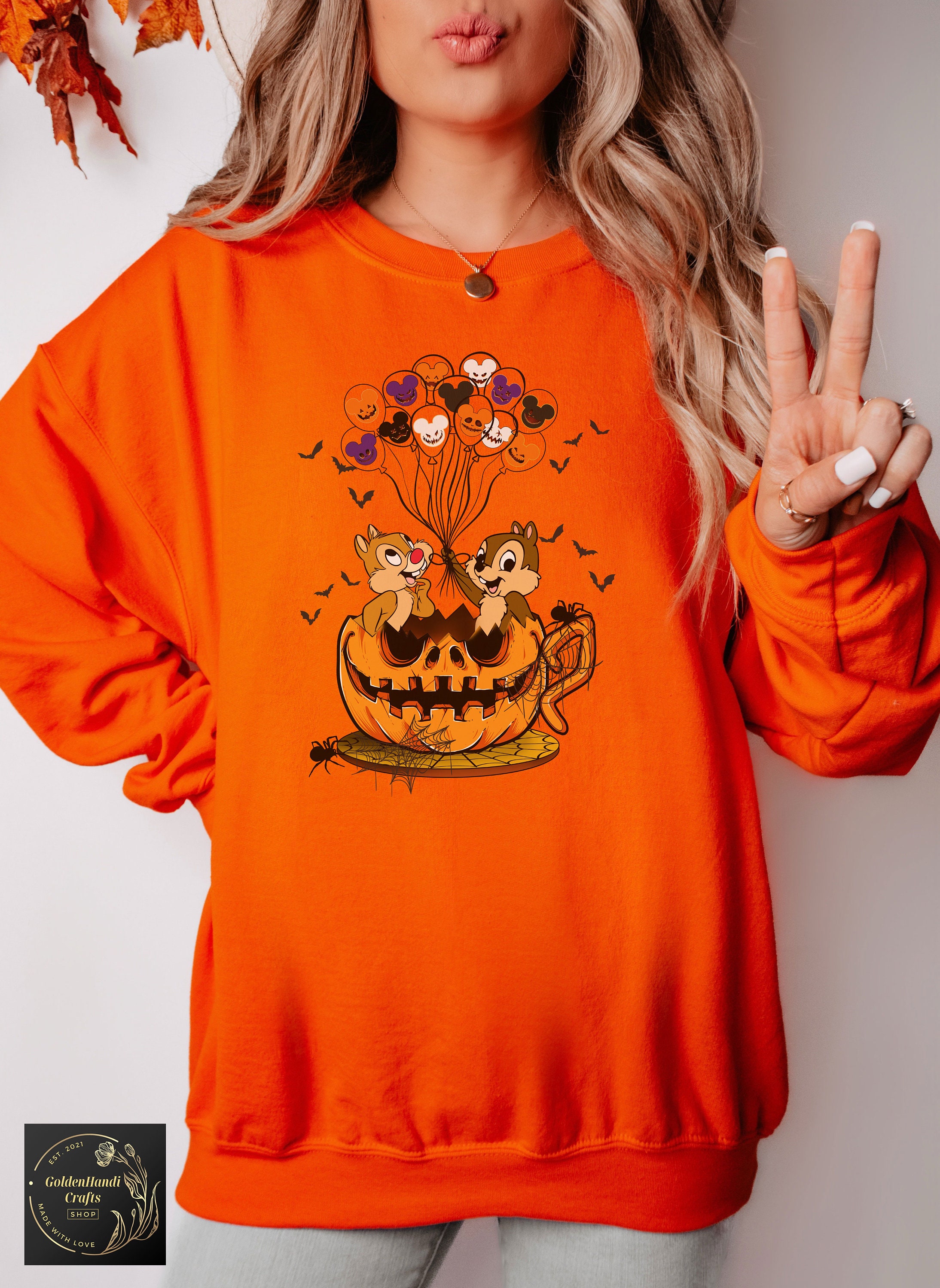 Chip And Dale Chipmunks Sweatshirt, Pumpkin Craving, Disney Squirrels ...