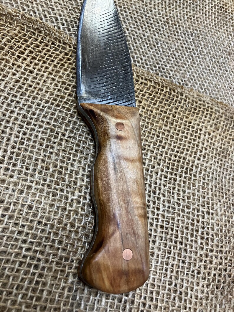 Rustic Rasp Knife Hand Forged With Maple Handle and Sheath - Etsy