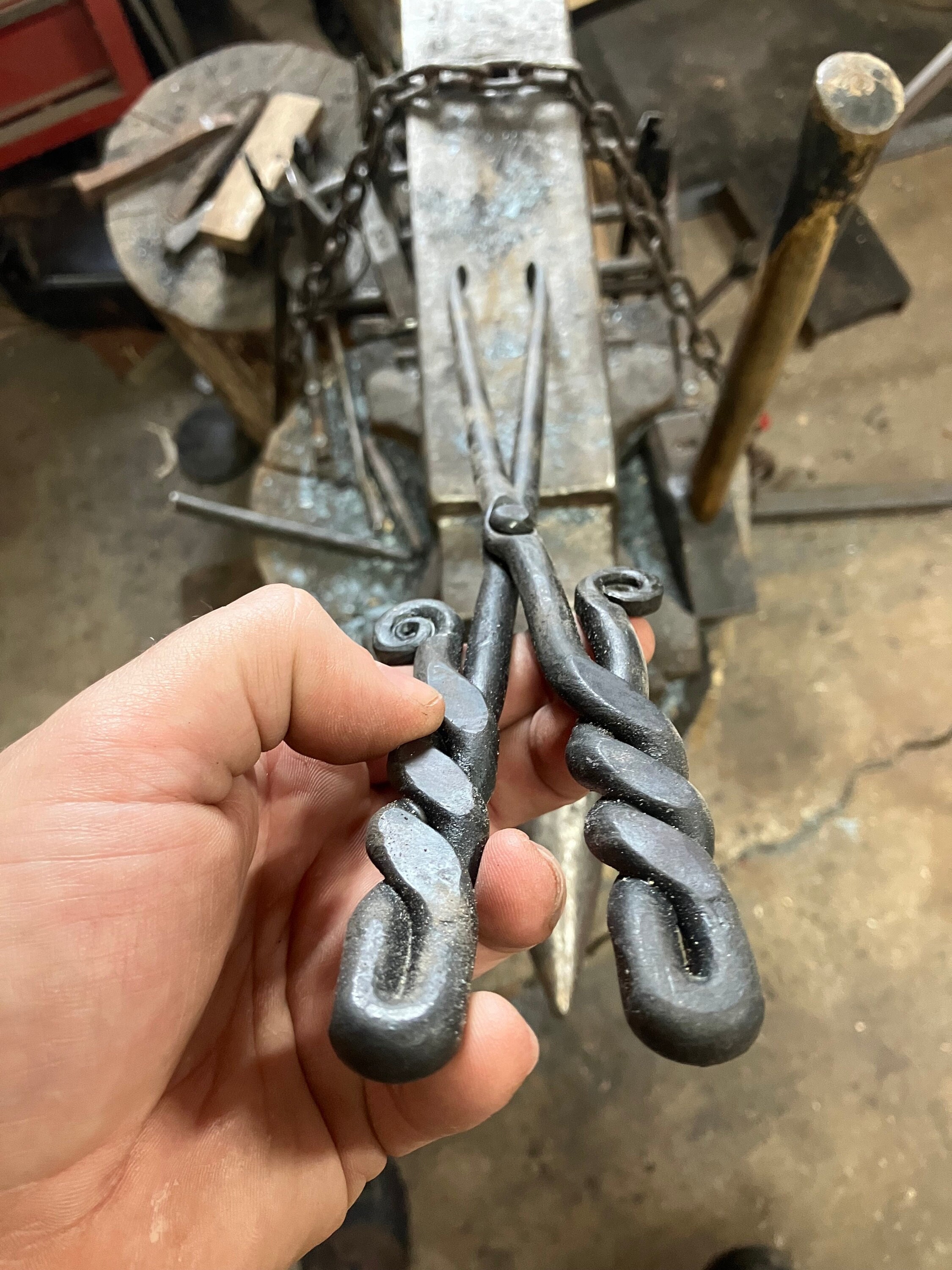 Blacksmith Forged BBQ Grill Tongs. - Etsy