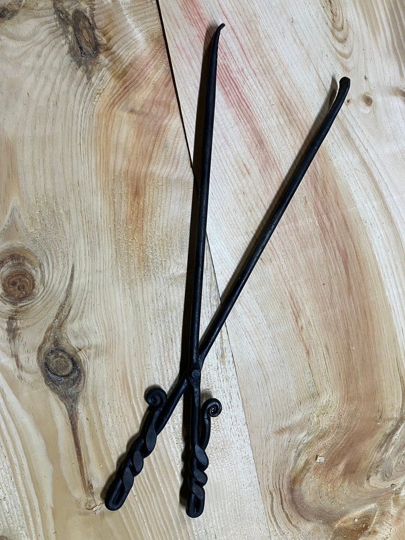 Hand-forged BBQ Grill Tongs | Blacksmith Made Steel Cooking Tongs for ...