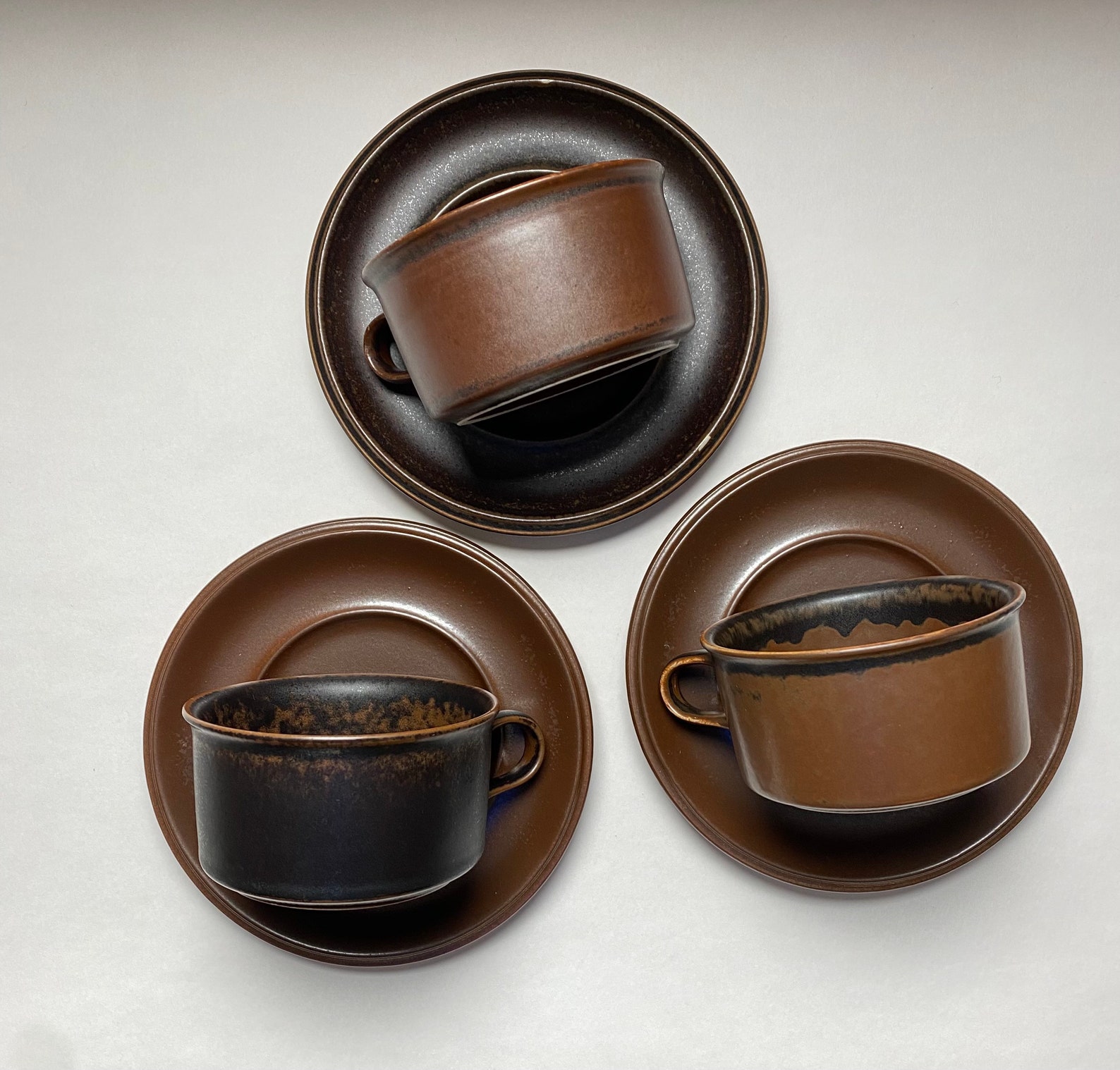 A Set of Three Arabia Big Tea Cup Set Include Saucer Named | Etsy