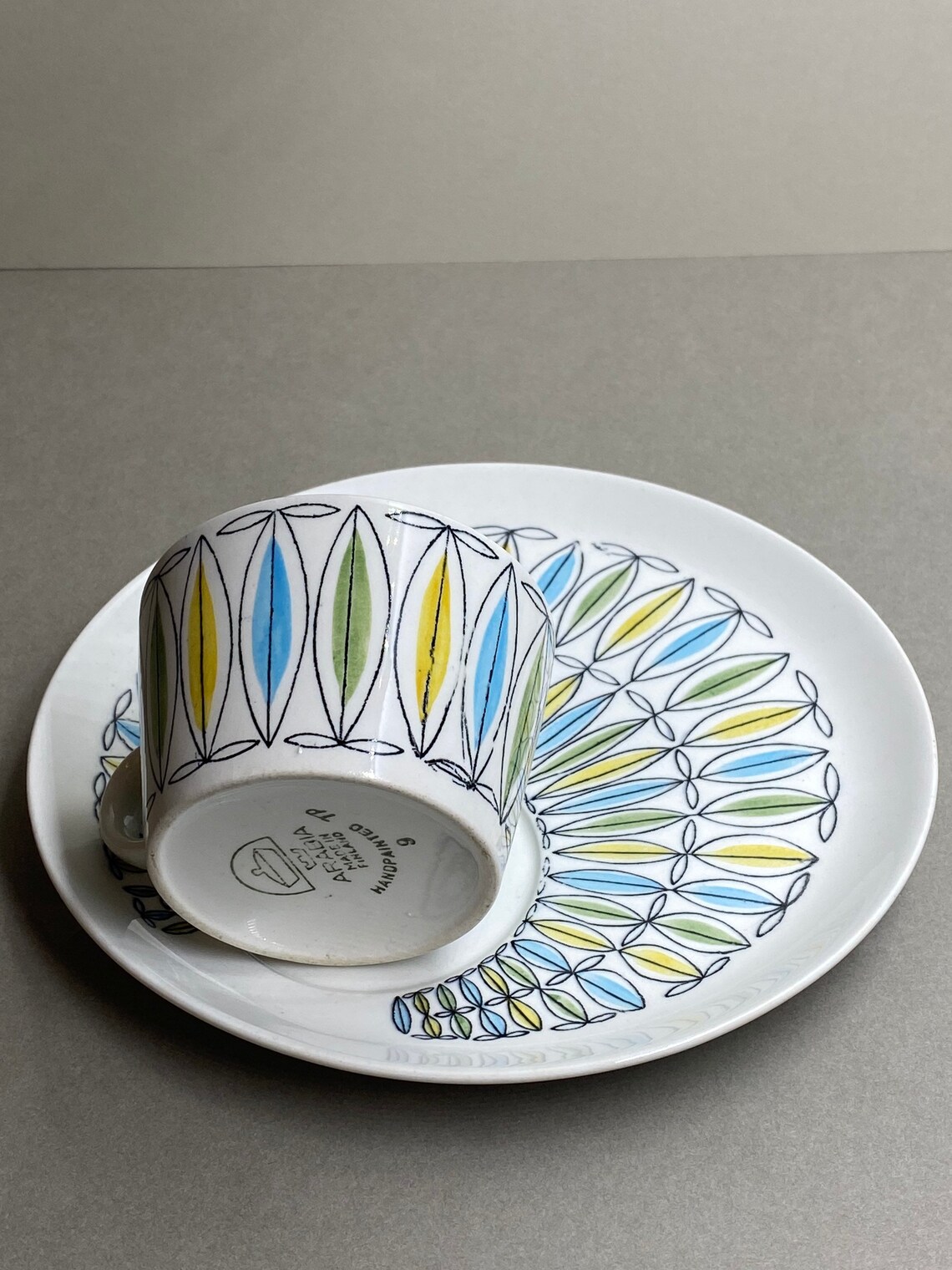 Rare / Great Condition Vintage Arabia Finland Ceramic Coffee Cup Set ...