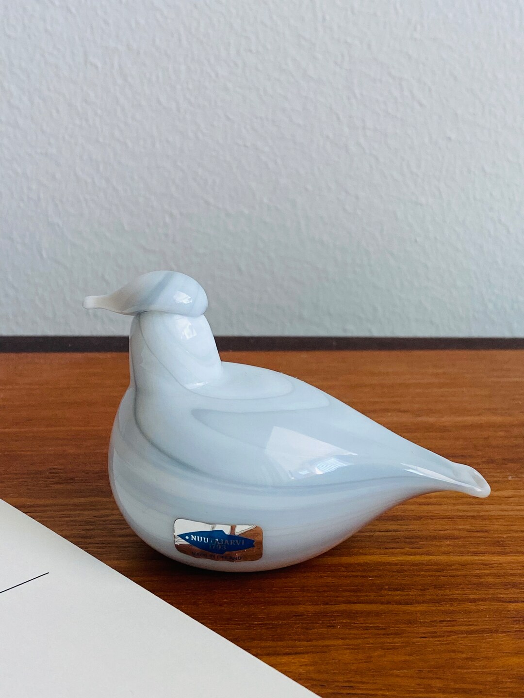 Excellent Condition and Signed- Vintage Nuutajärvi Glass Bird Named ...