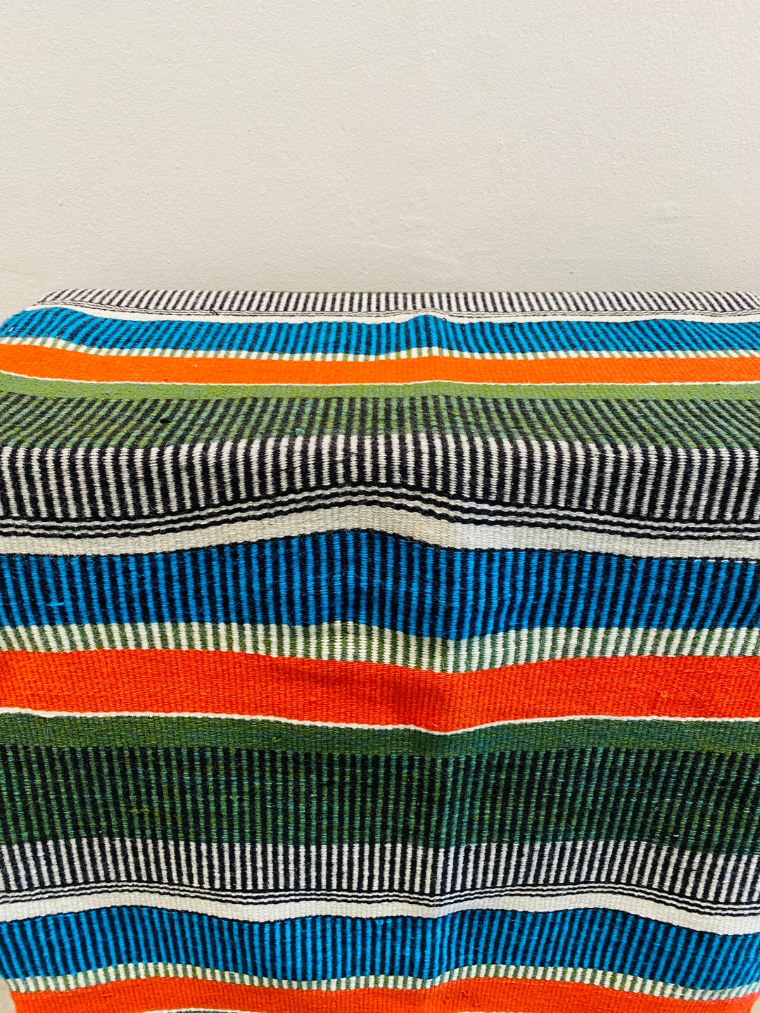 Bright and Joyful Mid Century Modern Vintage Finnish Woolen Rug (raanu ...